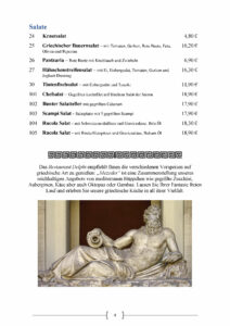 Speisekarte – Restaurant DELPHI