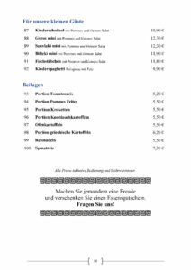 Speisekarte – Restaurant DELPHI